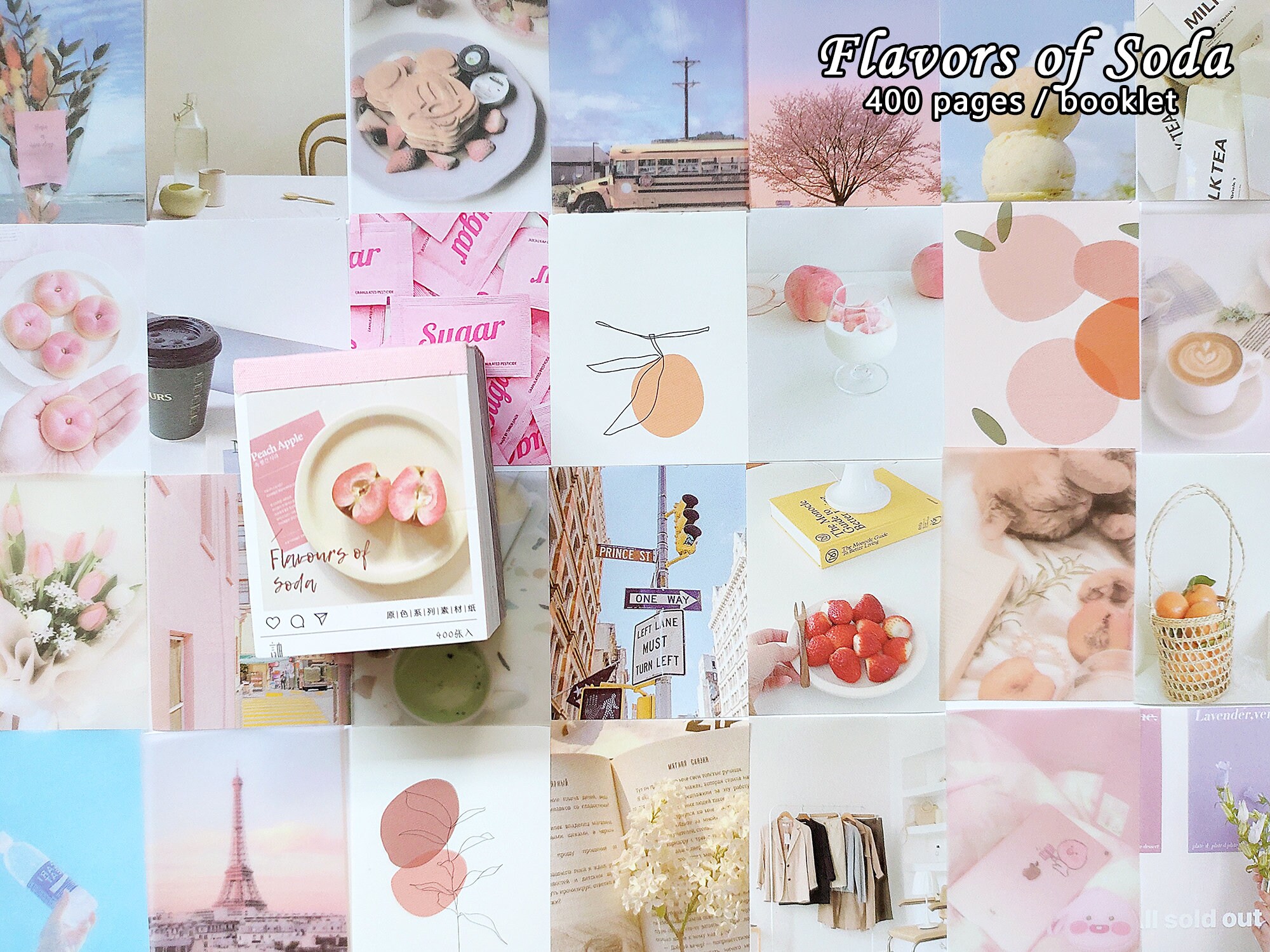 400 Pages Mini Paper Pack, Assorted Prints Collage Prints, Creative ...