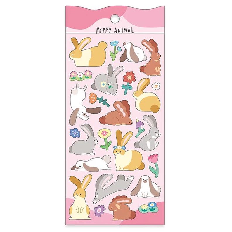 Mind Wave Peppy Animals Series Sticker Sheets, Cats, Dogs, Rabbits ...