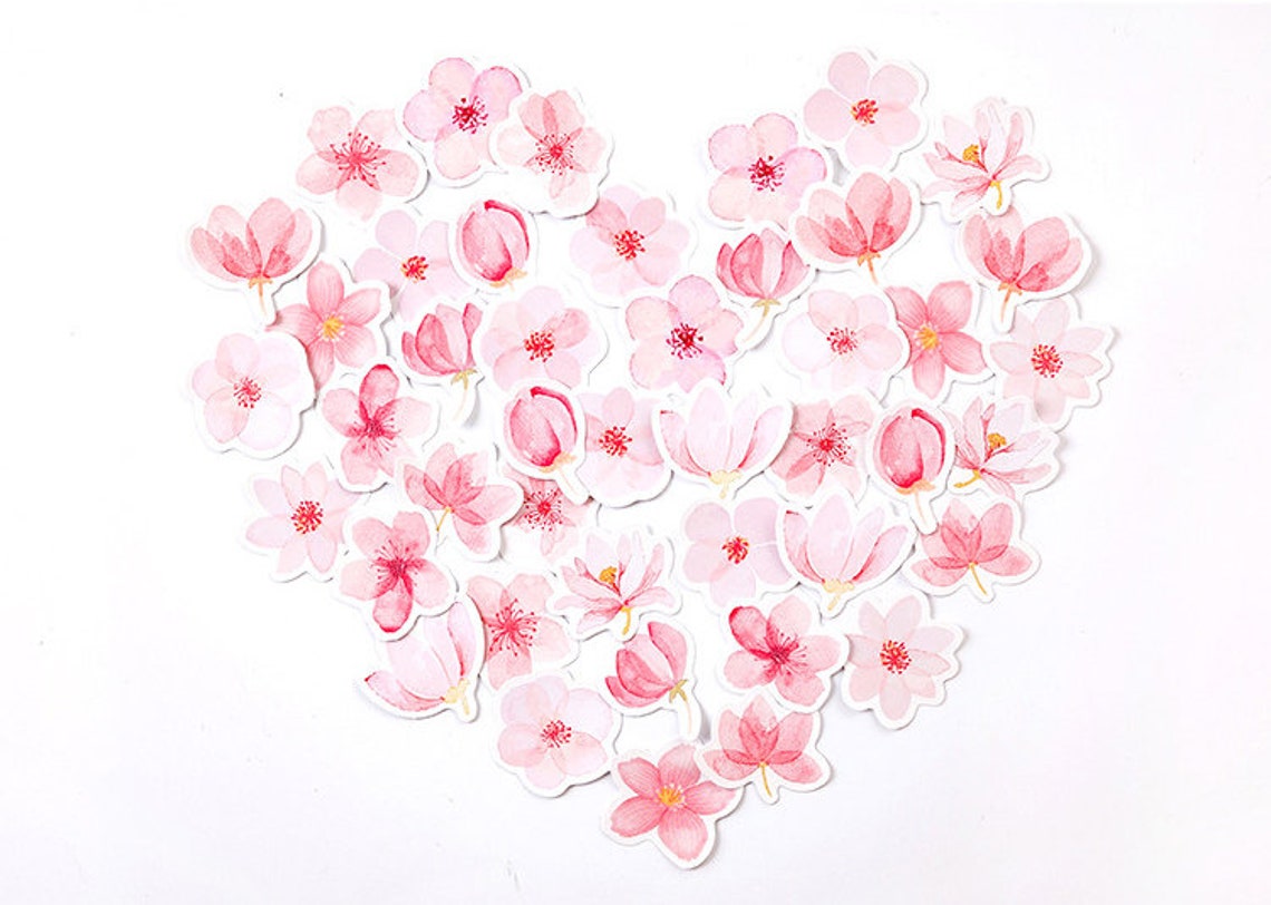 Cherry Blossom Stickers Set Flower Themed Stickers Pack | Etsy