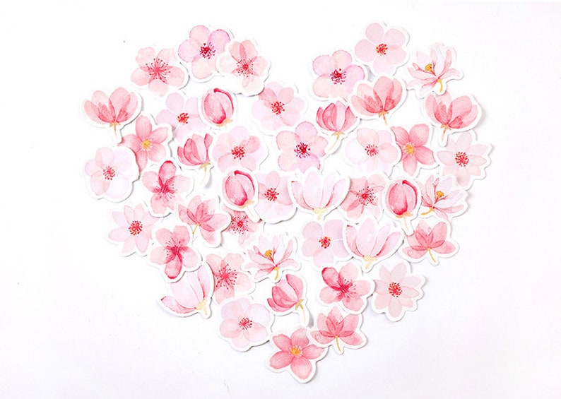 Cherry Blossom Stickers Set Flower Themed Stickers Pack | Etsy