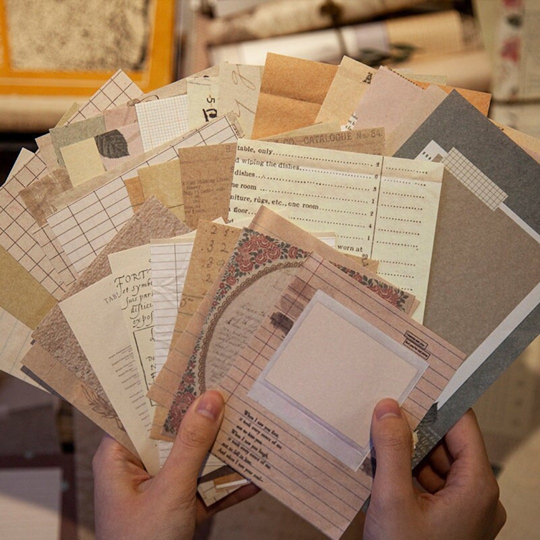 Assorted Printed Collage Paper Pack, Vintage Paper Scraps for Junk ...