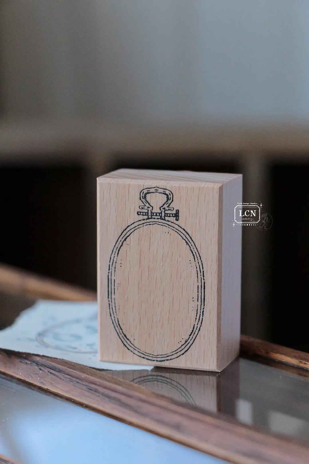 Embroidery Hoop Rubber Stamp, LCN Design Studio Lignous Stamp, Lin Chia ...