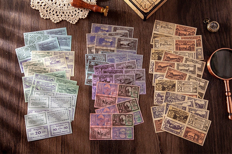 Medieval Ticket Office Paper Pad, Vintage Tickets Replica, Colorful ...