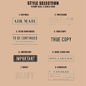 Old School Post Office Label Stamps, Wooden Handle Stamp, Air Mail ...