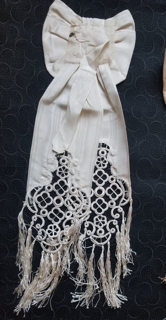 Antique French first Holy communion bow armband - Gem