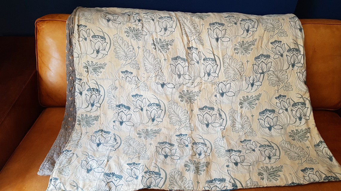 Vintage French Blue Boutis Piqué Quilt - Etsy