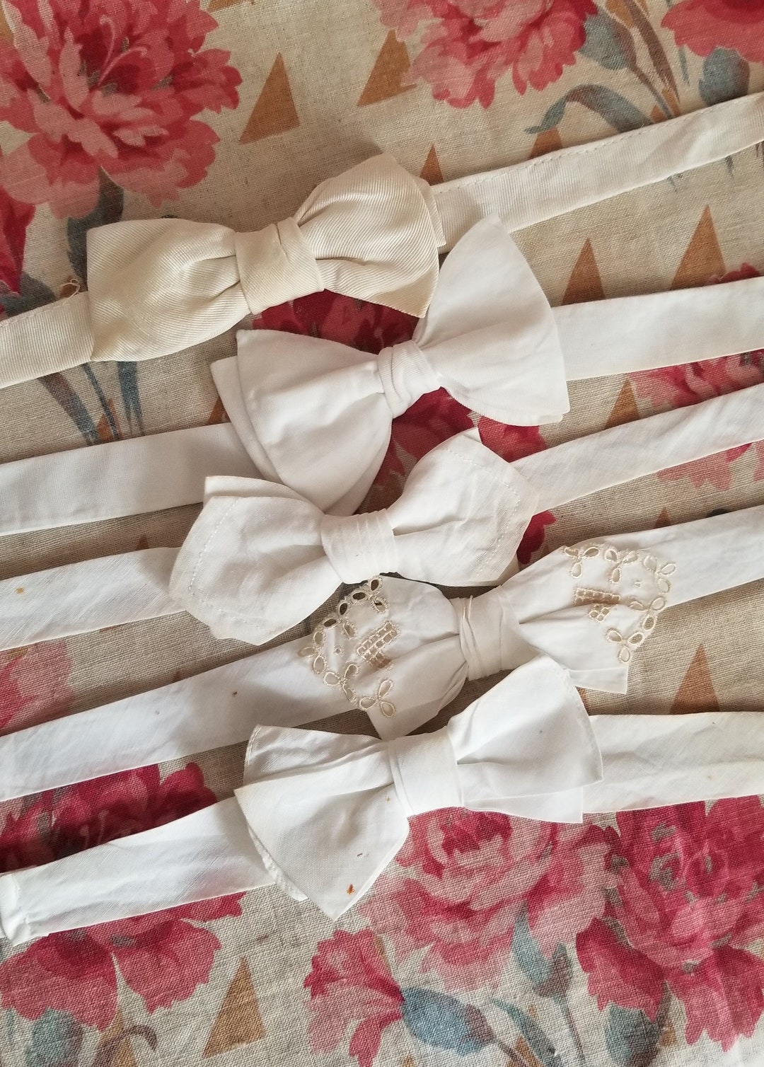 French Antique Child White Bow Tie for First Communion or Ceremony ...