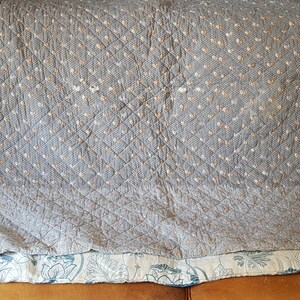 Vintage French Blue Boutis Piqué Quilt - Etsy