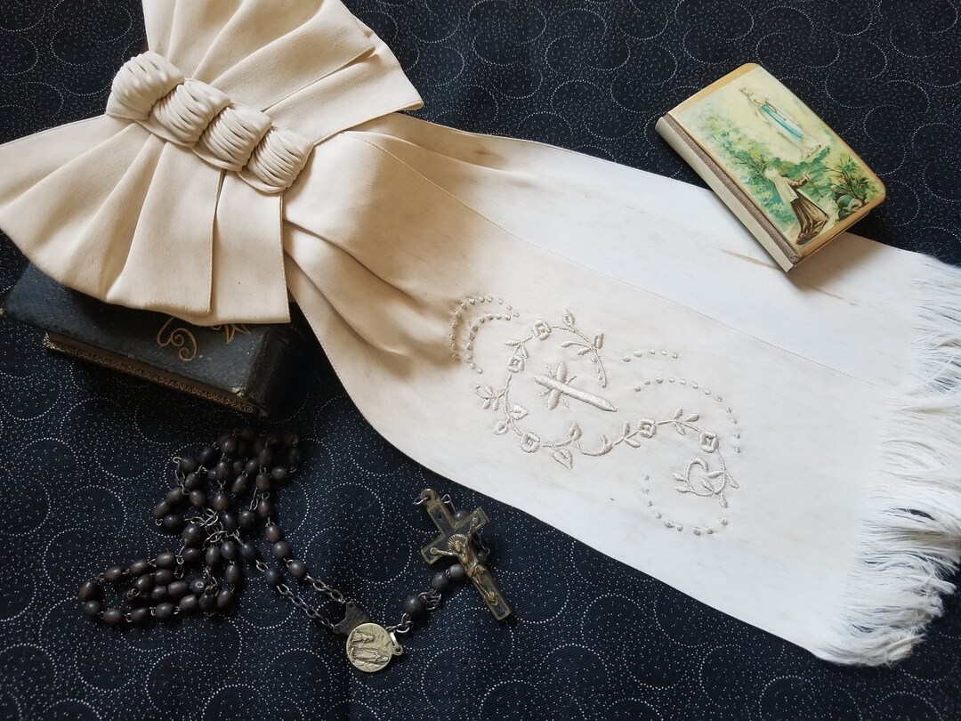 Antique French First Holy Communion Bow Silk Armband - Etsy