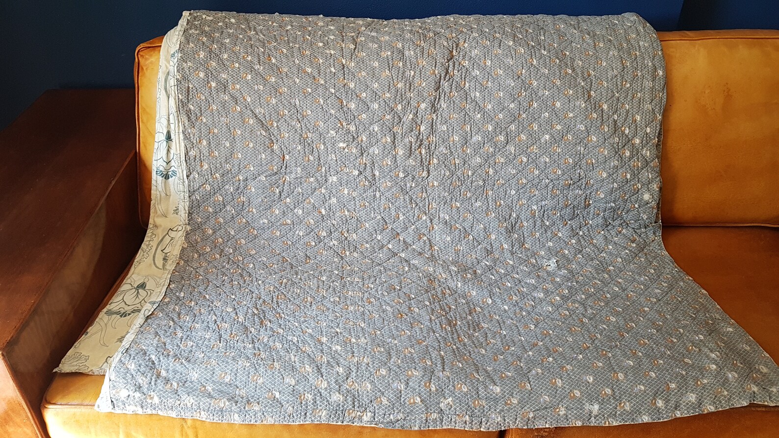 Vintage French Blue Boutis Piqué Quilt - Etsy