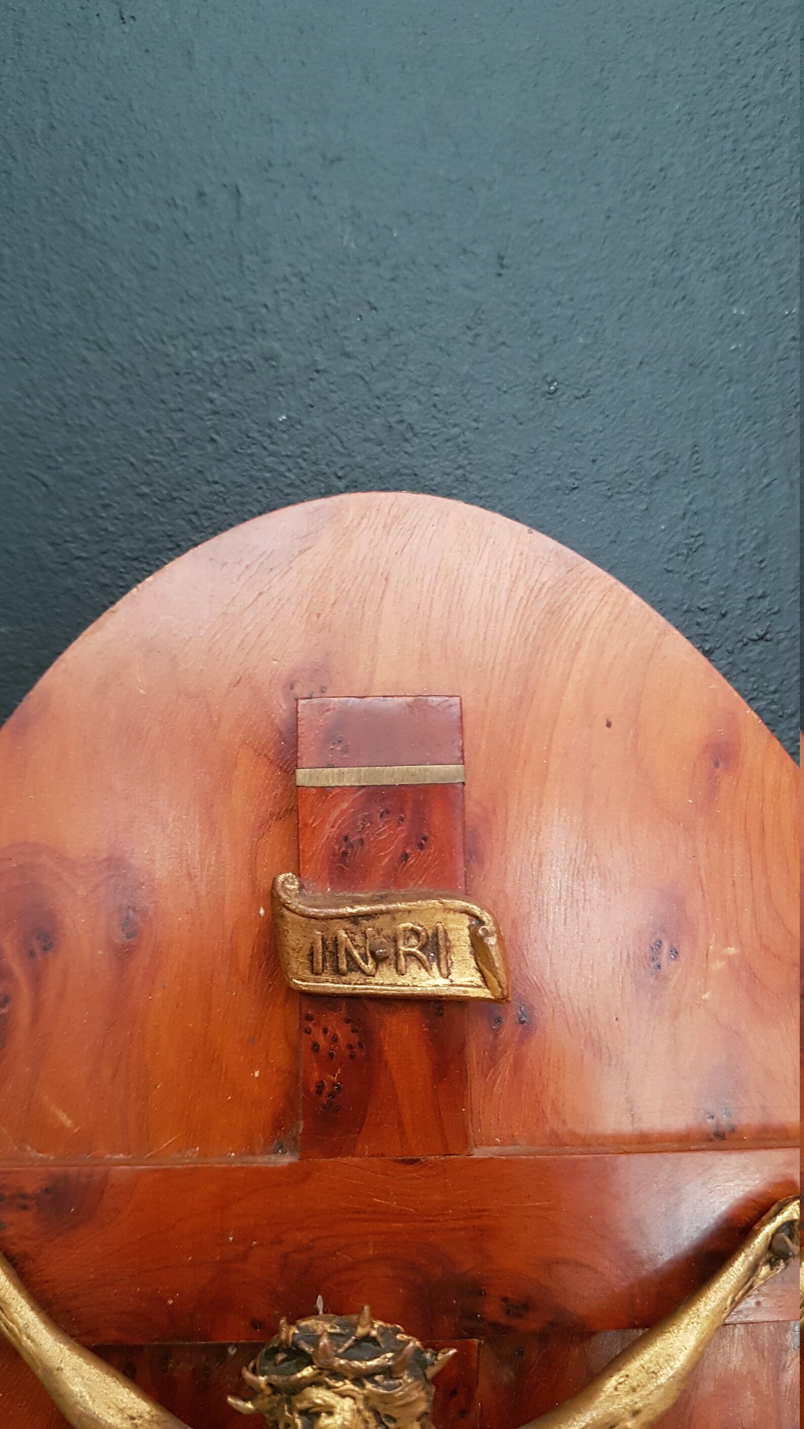 Crucifix on Solid Wooden Wall Plaque. Elm Burl - Etsy