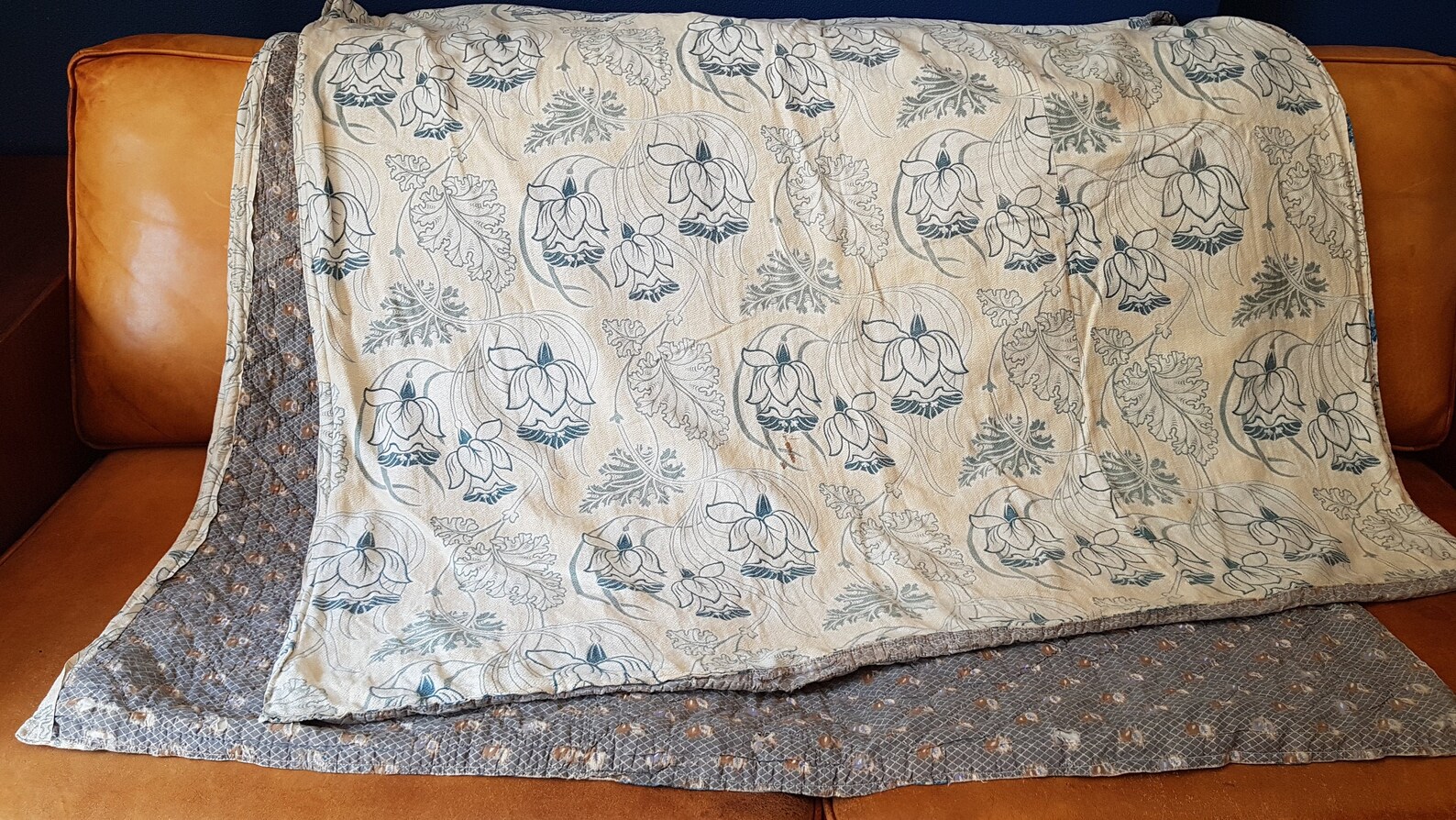Vintage French Blue Boutis Piqué Quilt - Etsy