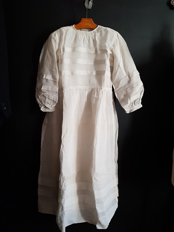 Antique French Holy communion dress, veil and purse. … - Gem