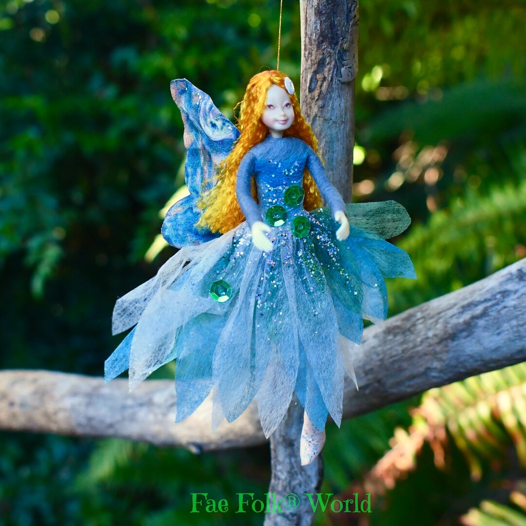 Fairy Doll AQUAFINA Bendable Fairy Posable Art Doll Unique Handmade ...
