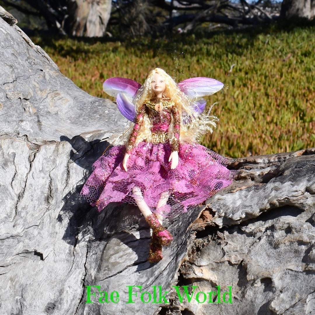 Fairy Doll - ROSE - Bendable Fairy Ornament - Posable Art Doll - Unique ...
