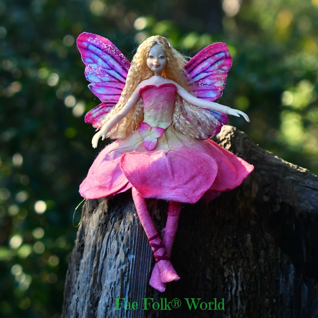 Fairy Doll Ornament ROSEBUD Bendable Fairy Posable Art Doll Unique ...
