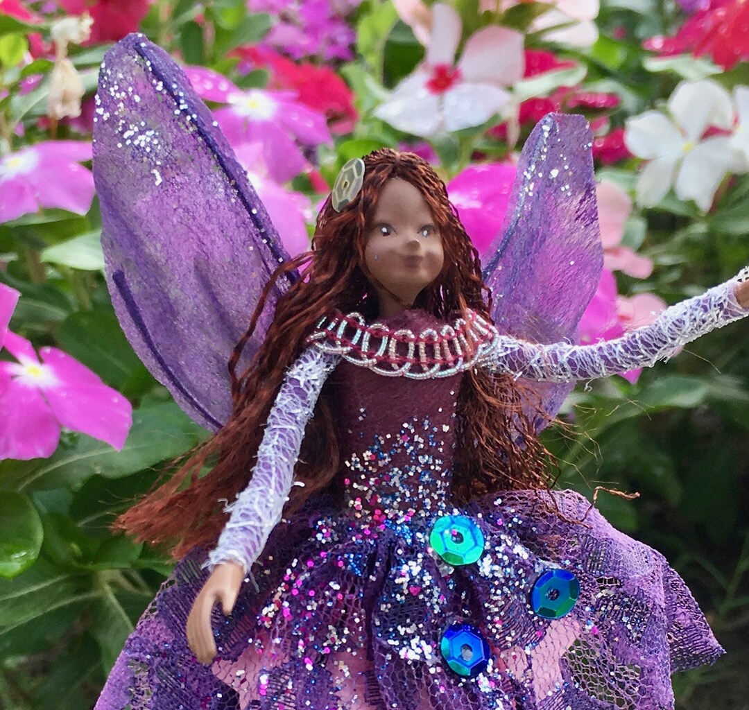 Fairy Doll SERAPHINA Fairy of Color Bendable Fairy Ornament Posable Art ...