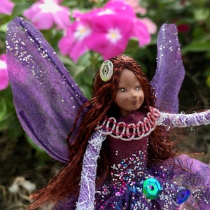 Fairy Doll SERAPHINA Fairy of Color Bendable Fairy Ornament Posable Art ...