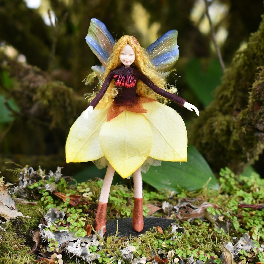 Fae Folk® Fairies SUNNY Bendable Fairy Posable Art Doll Unique Handmade ...