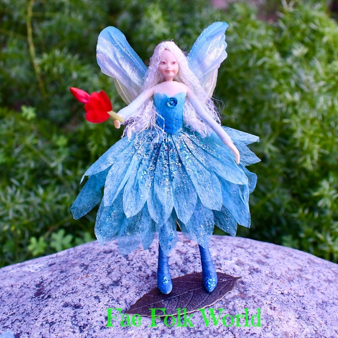 Fairy Doll Ornament ELSA Bendable Fairy Posable Art Doll Unique ...