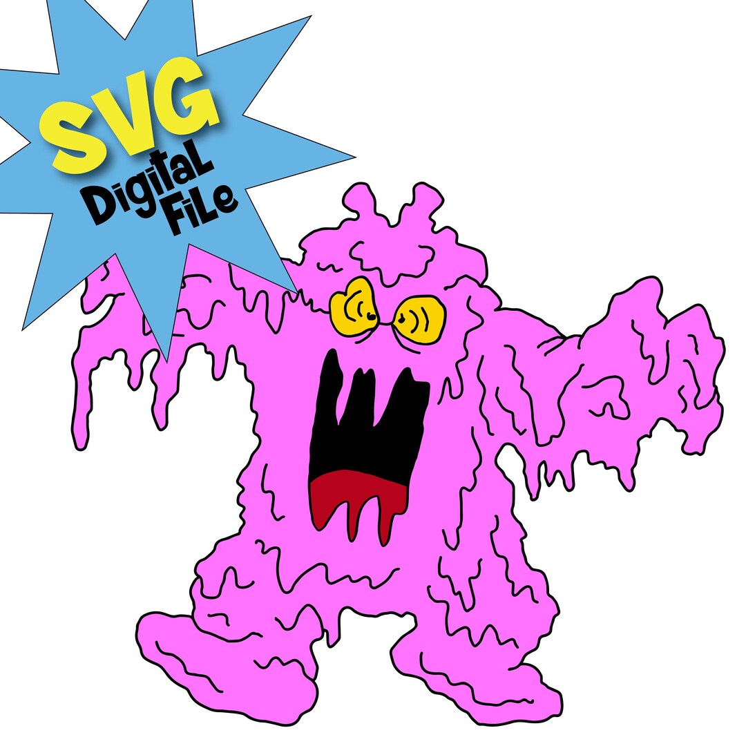 Digital Scooby Doo Pink Gum Monster SVG Jpg Png Ai - Etsy