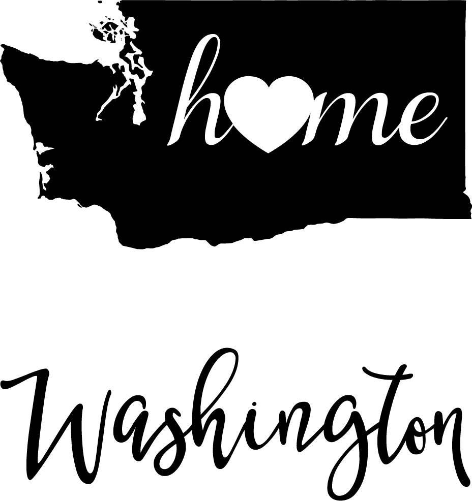Washington State Map digital file: SVG PNG Jpg eps Vector | Etsy
