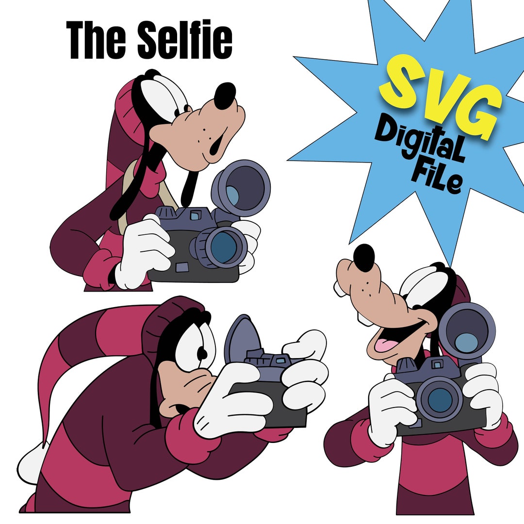Digital the Selfie With Goofy and a Camera SVG, Ai, Png and Jpg T ...