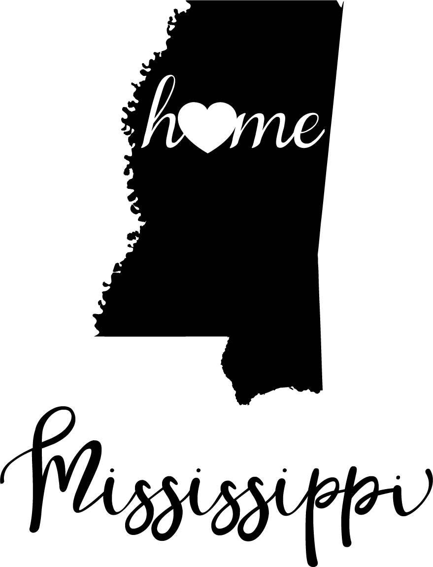 Mississippi State Map digital file: SVG PNG Jpg eps Vector | Etsy