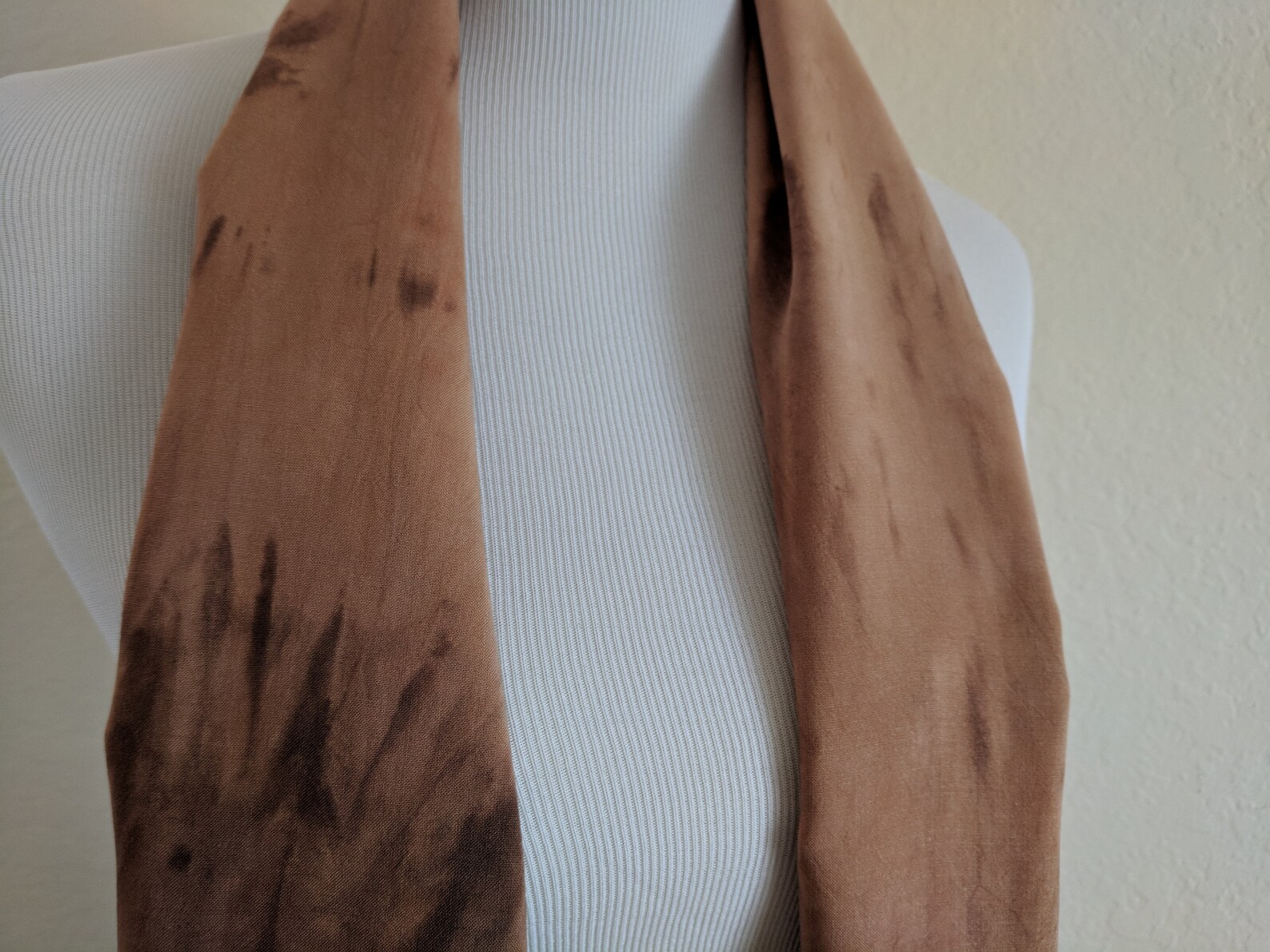 Dark Brown Hand Dyed Natural Dye Bamboo Rayon Scarf Ombre | Etsy
