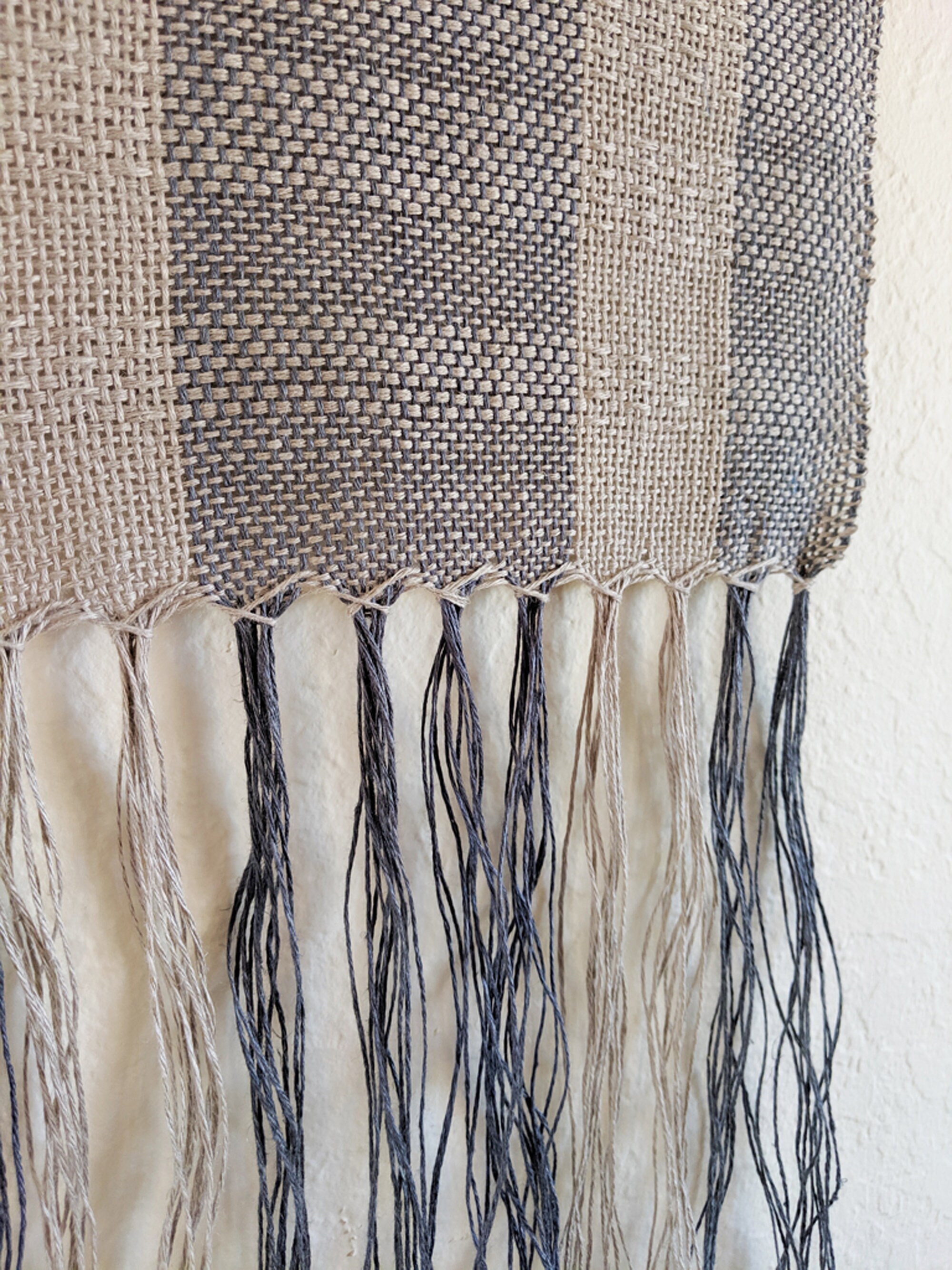 Woven Grey Natural Wall Hanging Linen Tapestry Art Decor - Etsy