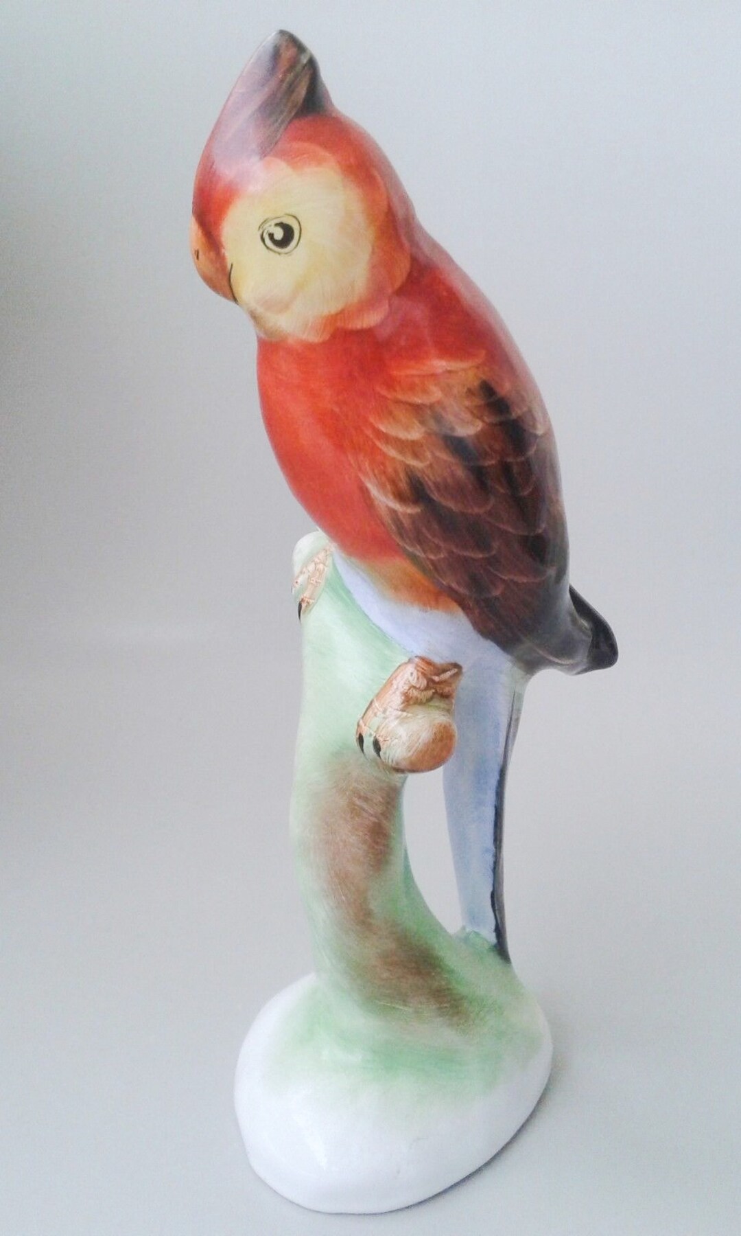 Large,vintage Hungarian Porcelain Bird Figurine,parrot Statuette,lorry ...