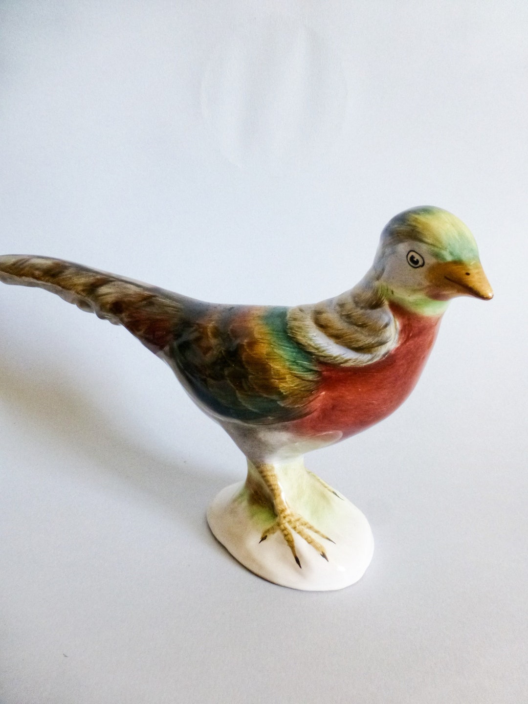 Golden Pheasant Statue,large,vintage Hungarian Porcelain Bird Figurine ...