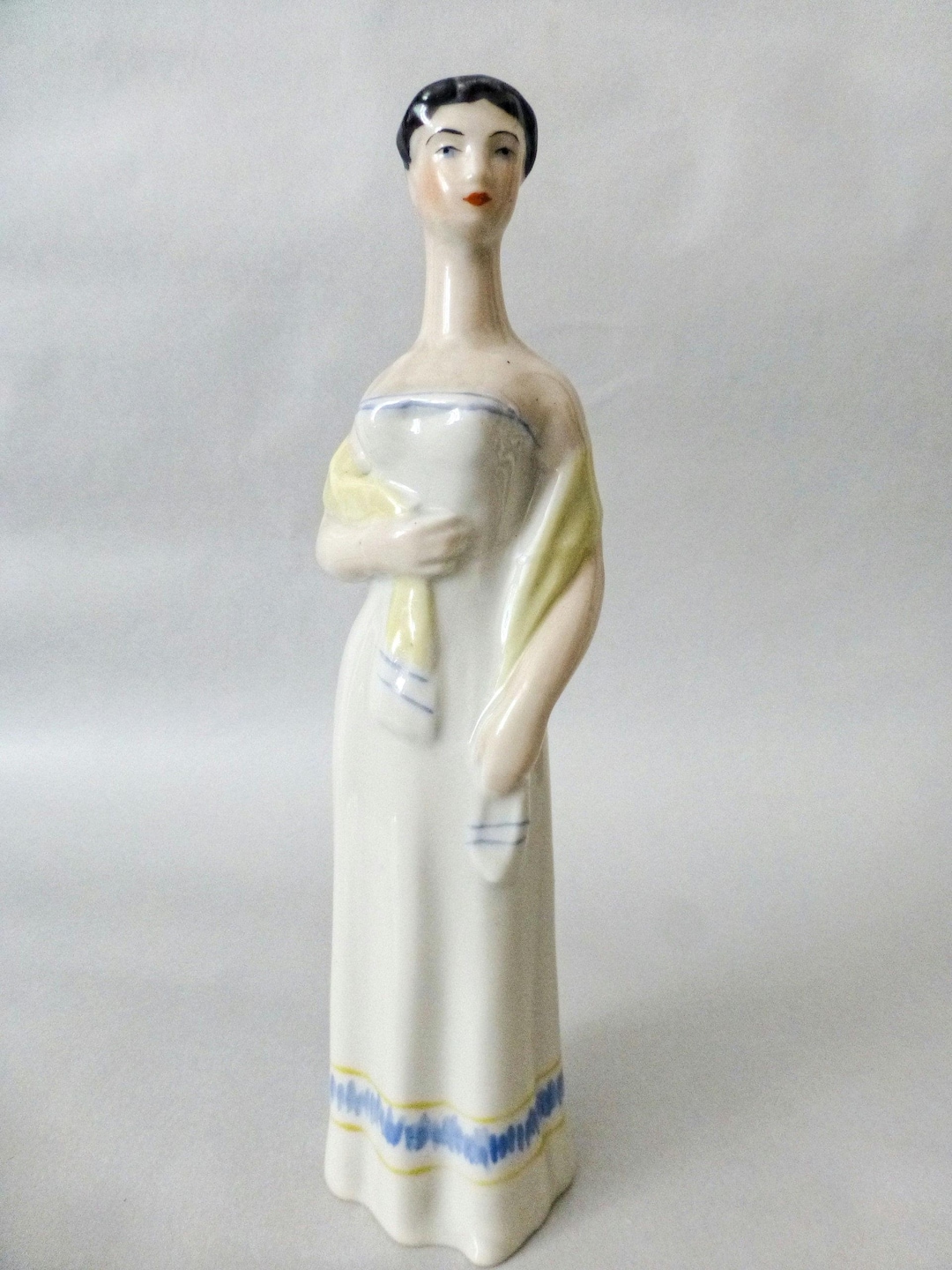 Art Deco Porcelain Lady Figurine: Hungarian Statuette - Etsy