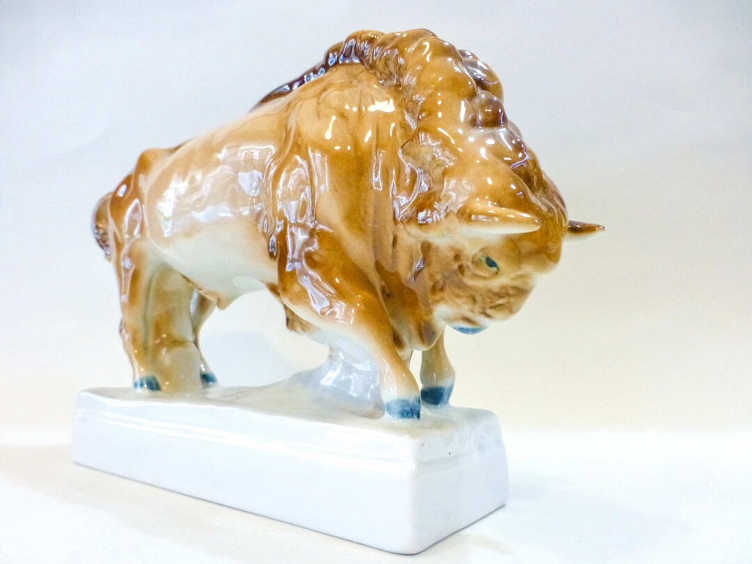 Vintage Hungarian Zsolnay Porcelain Buffalo FREE SHIPPING - Etsy