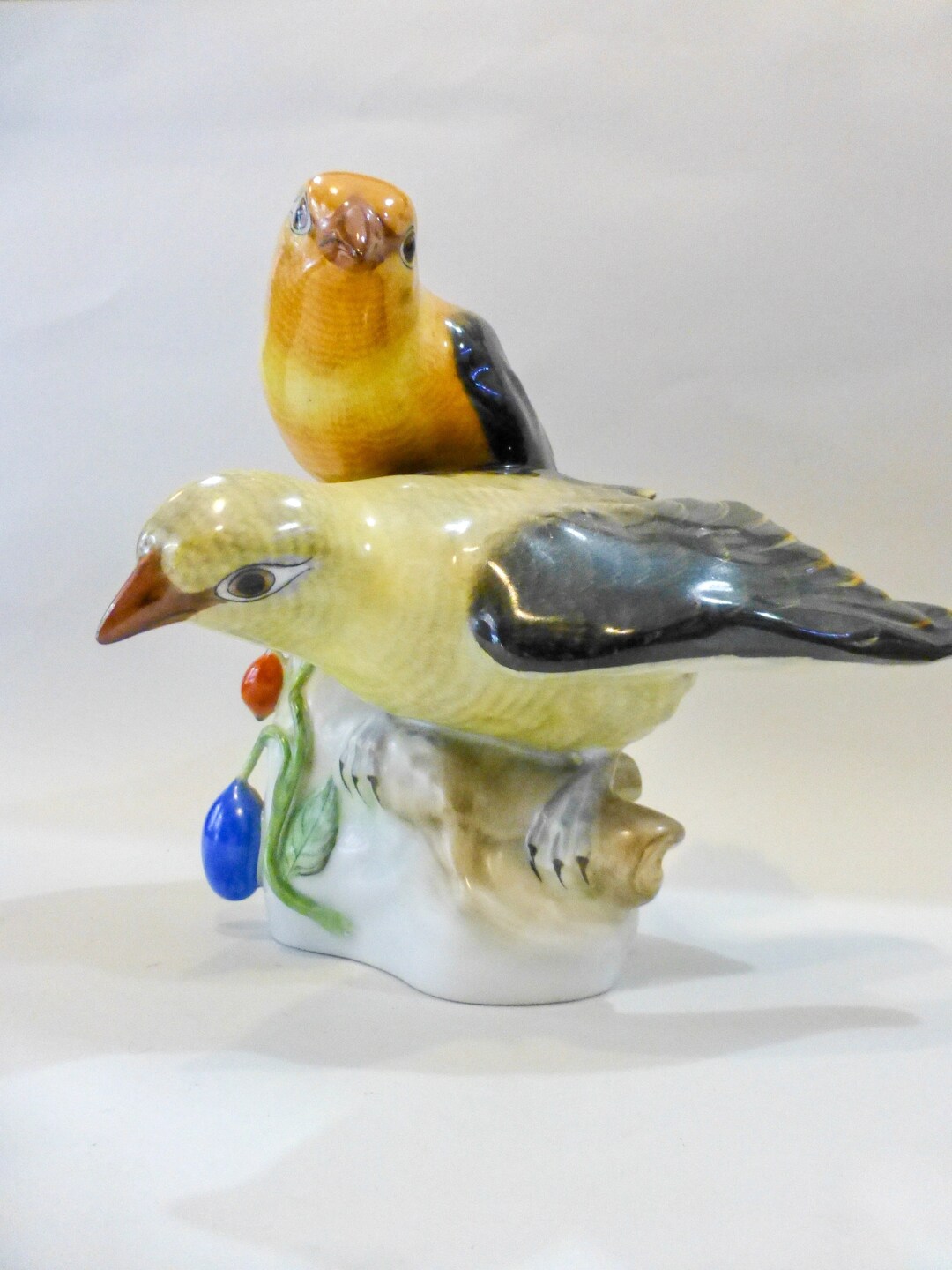 Herend Bird Figurine,vintage,hungarian Herend Porcelain Yellow Bird ...