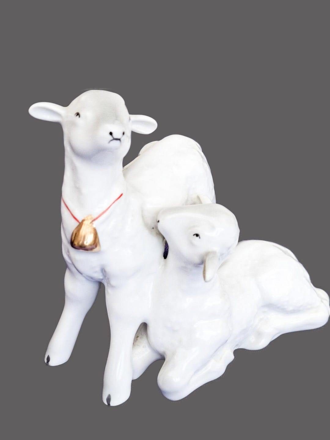 Vintage Porcelain Lamb Couple Figurine - Etsy