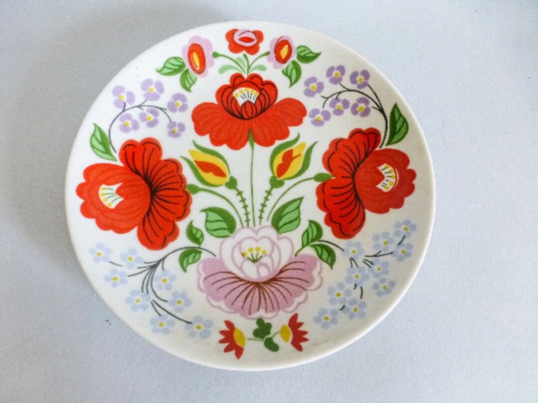 Vintage Plate, Hungarian Hollohaza Porcelain Wall Plate FREE SHIPPING ...