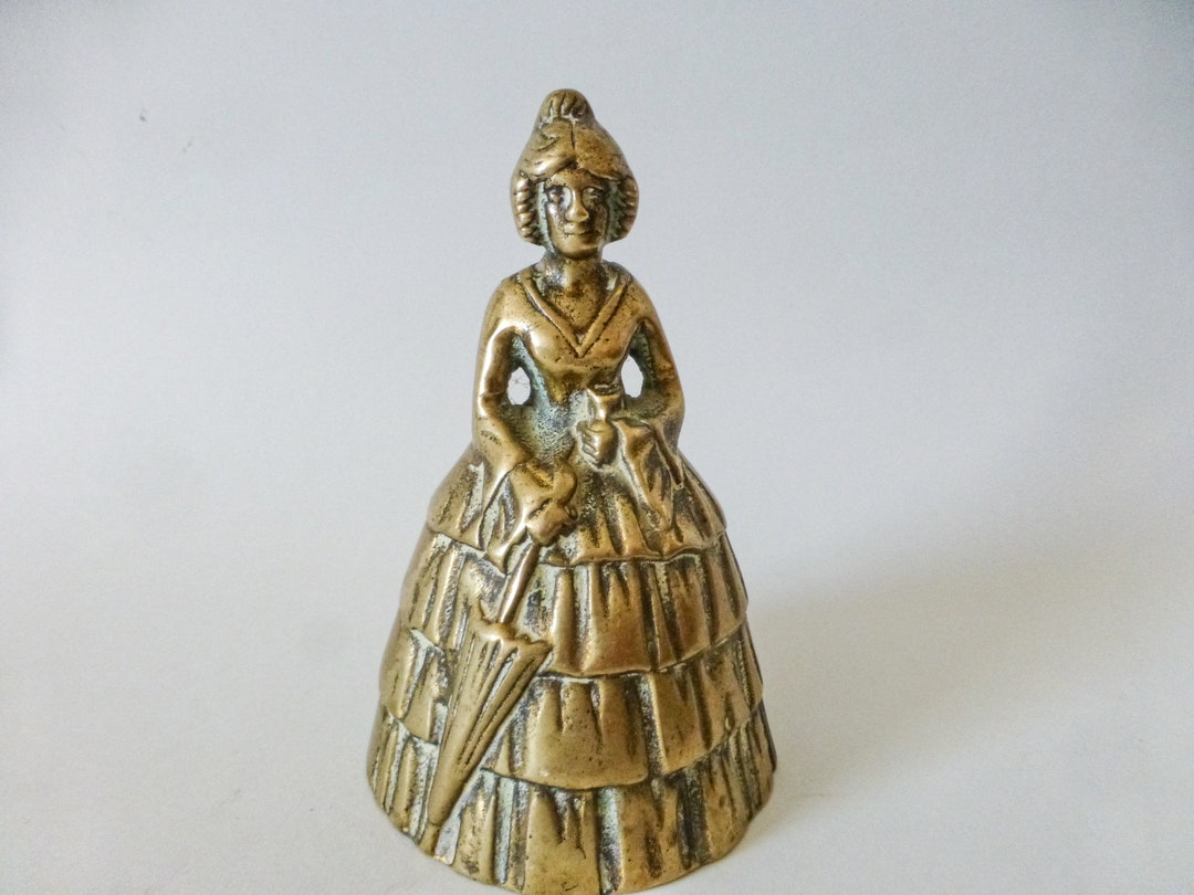Antique Serving Bell of Brass, Victorian Lady, Tea Bell Free Shipping ...
