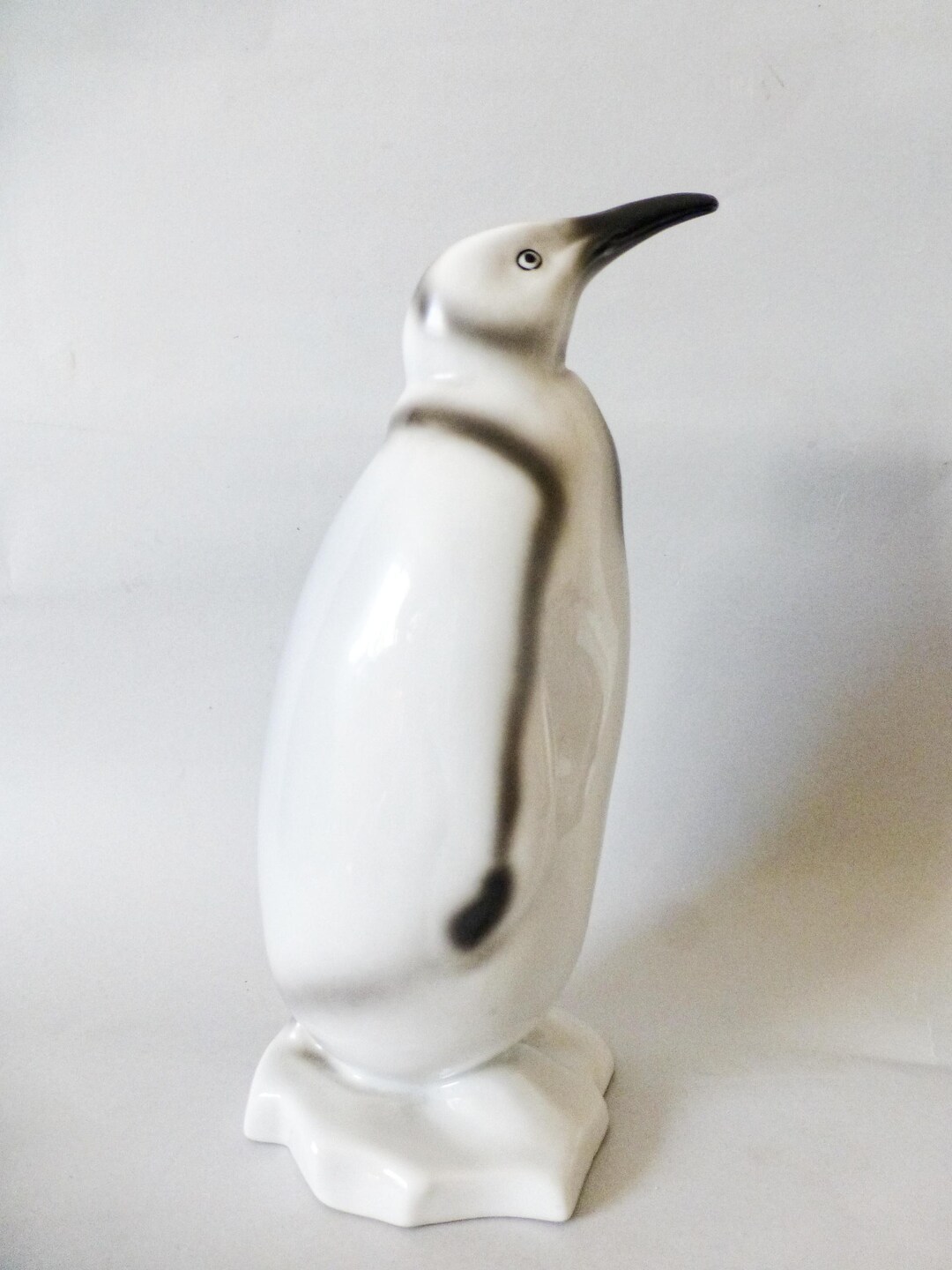 Vintage Hollohaza Porcelain Penguin Figurine - Hand Painted Hungarian ...