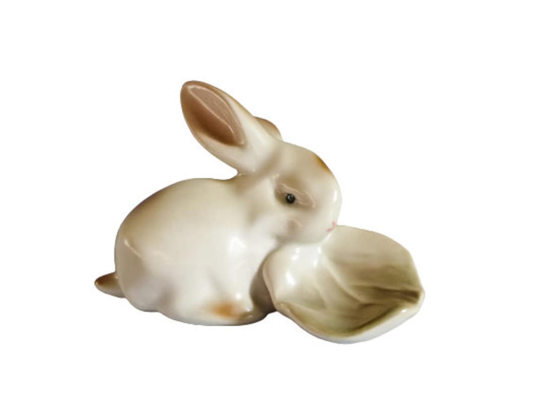 Antique Bunny Porcelain Figurinevintage Hungarian Zsolnay - Etsy