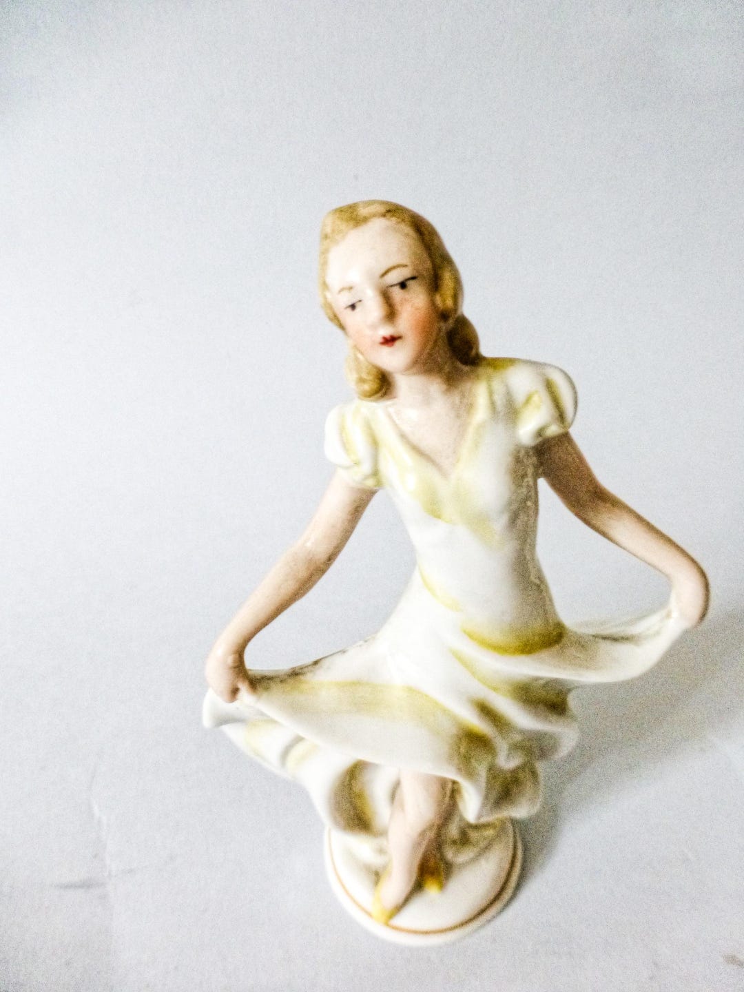 Art Deco German Porcelain Ballerina Figurine: Hand-painted Vintage ...