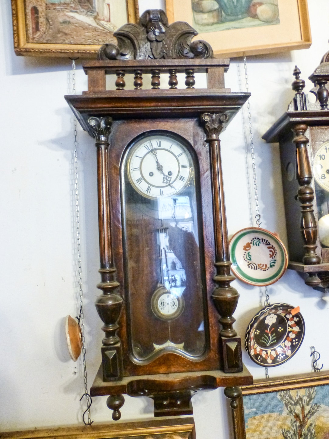 Antique German Pendulum Wall Clock,working Biedermeier Wind-up Clock - Etsy