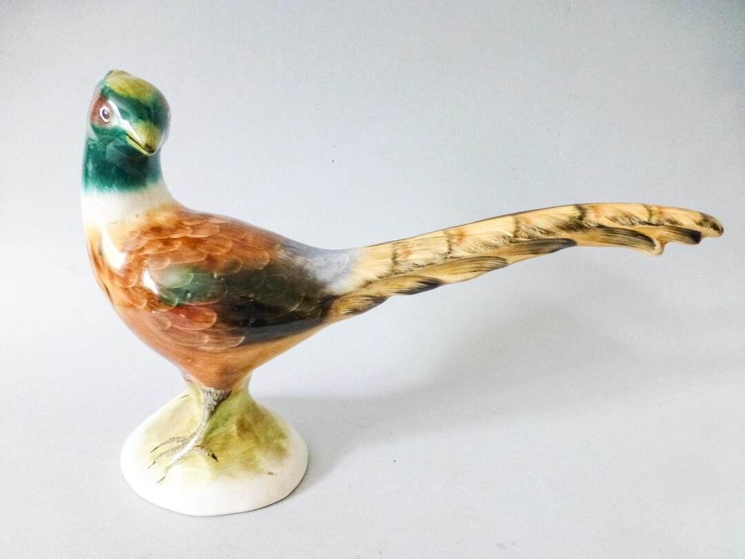 Pheasant Figurine ,large Vintage Hungarian Porcelain Bird Figurine ...