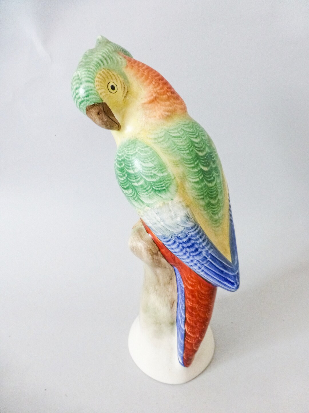 Large Parrot Figurine,vintage Hungarian Porcelain Bird Figurine ...