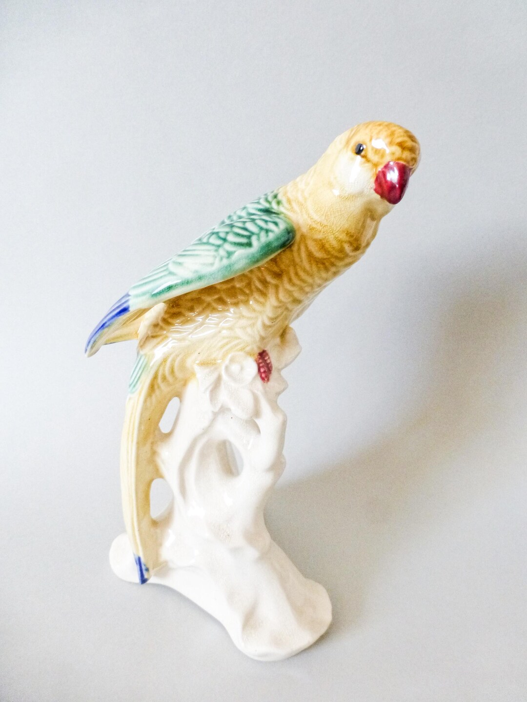 Antique Porcelain Parrot,bird Figurine,yellow Lorry Figurine FREE ...