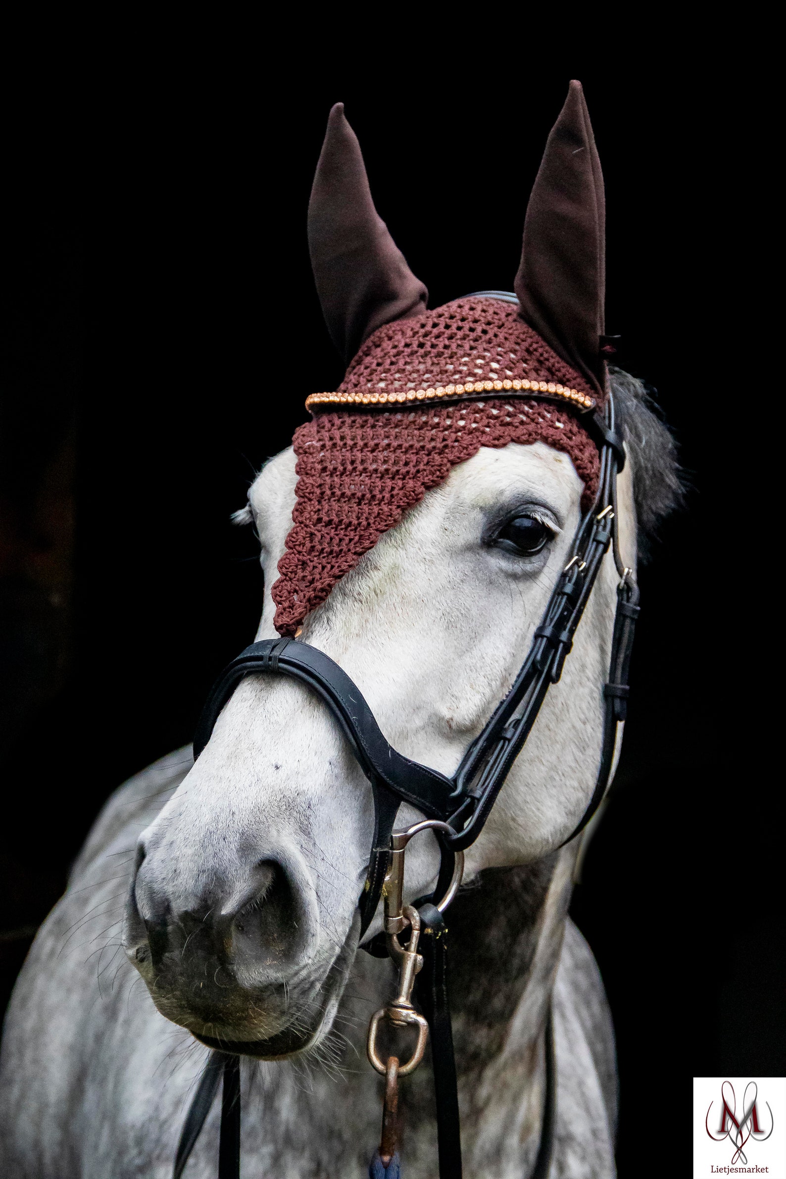 Long Fly Bonnet Brown Fly Bonnet Long Model Fly Veil Horse | Etsy