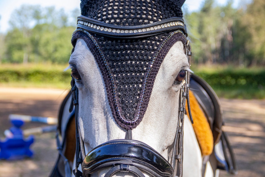 Long Model Ear Bonnet With Strass and Glitter Edge Kentucky Style - Etsy
