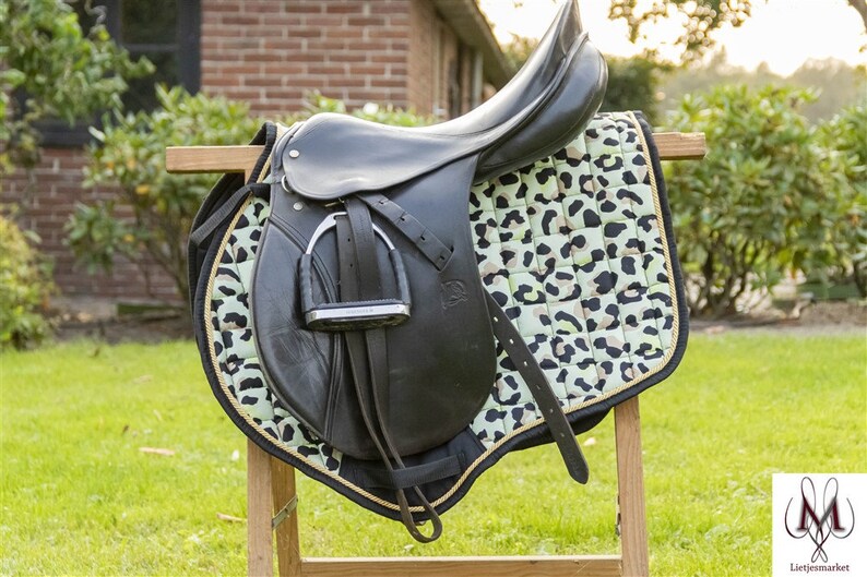 Leopard Print Saddle Pad Dressage and Jumping Saddle Pad | Etsy