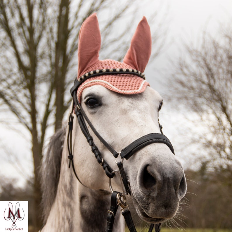 Peach Pink Fly Bonnet Horse Fly Veil in Peach Color | Etsy