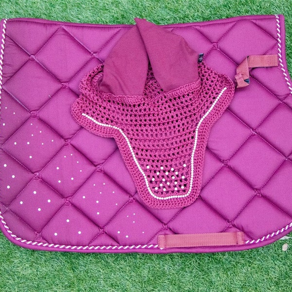 Burgundy Saddle Pad Set - Etsy